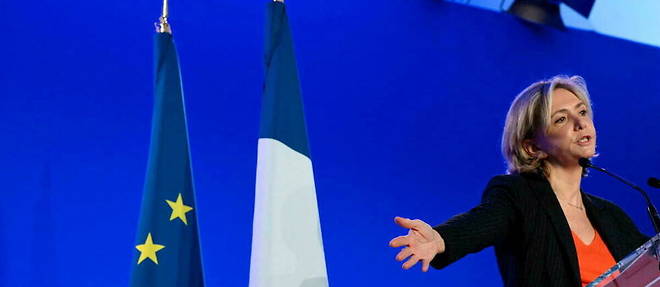 Valérie Pécresse, la candidate des Républicains, lors d'un meeting de camapagne à Oyonnax, dans l'est de la France, le 28 janvier 2022.